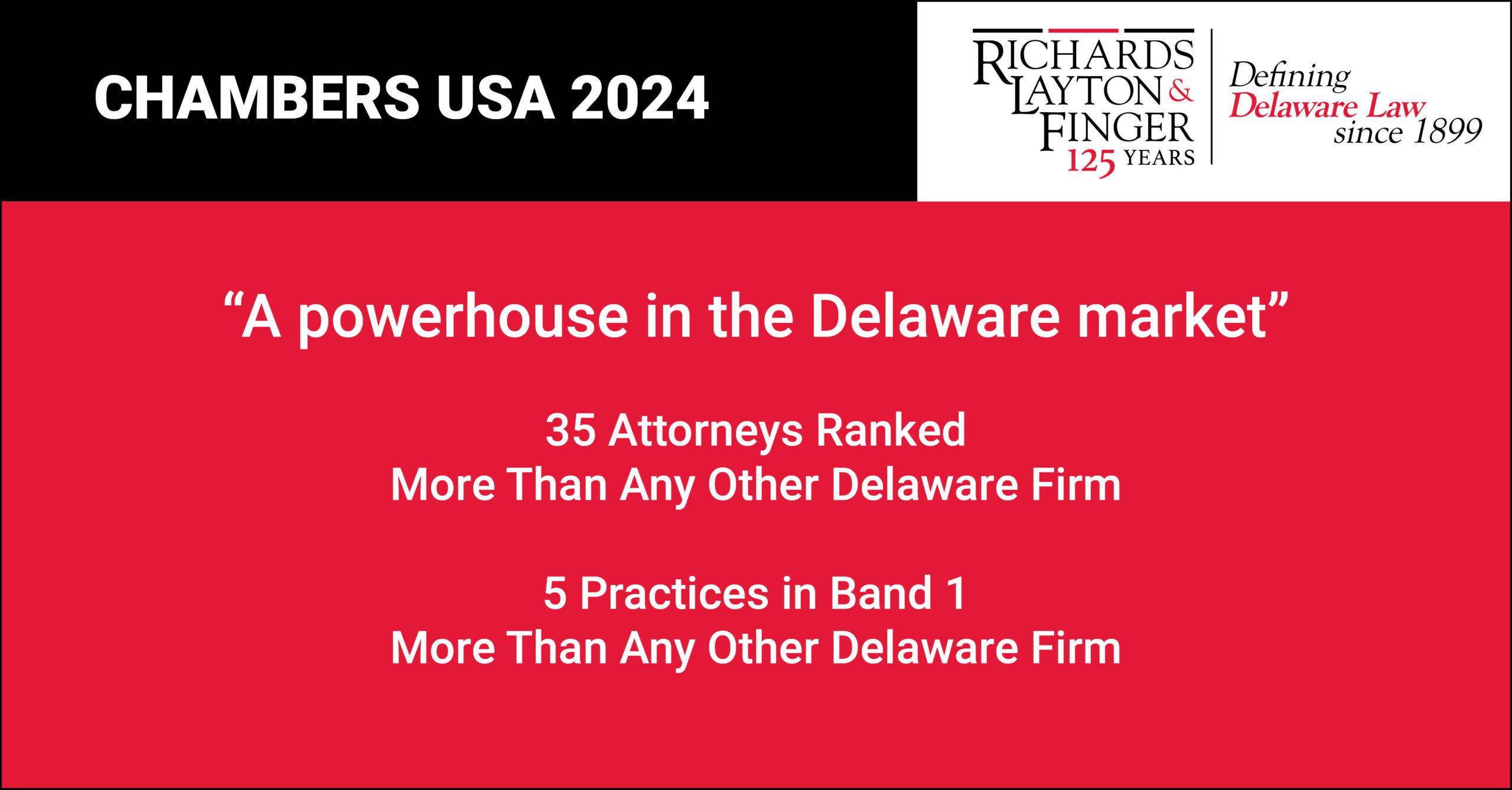 “Richards, Layton & Finger is a powerhouse in the Delaware market ...